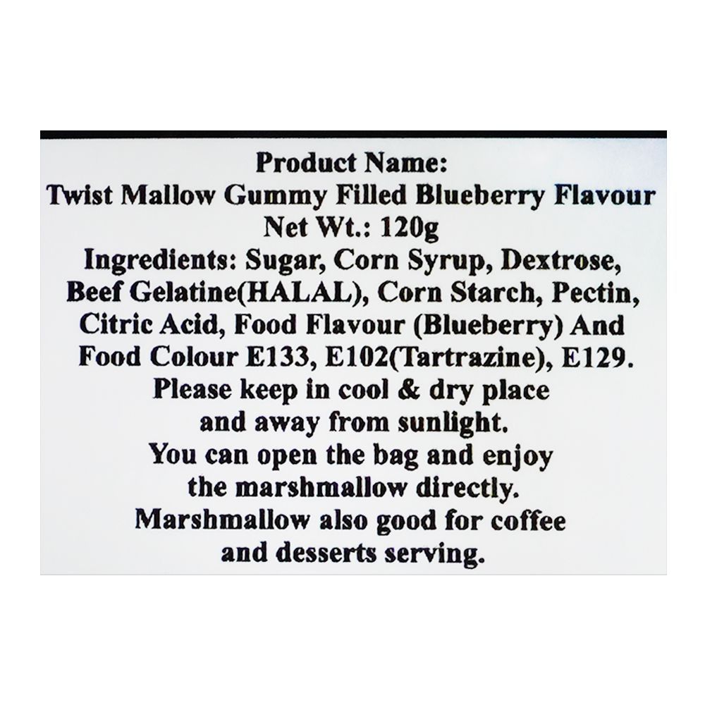 Purchase Tian's Mallow Blueberry, Fluffy Long Marshmallow, 120g Online ...