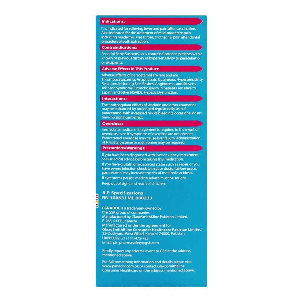 Buy GSK Panadol Forte Suspension, 90ml Online at Special Price in ...