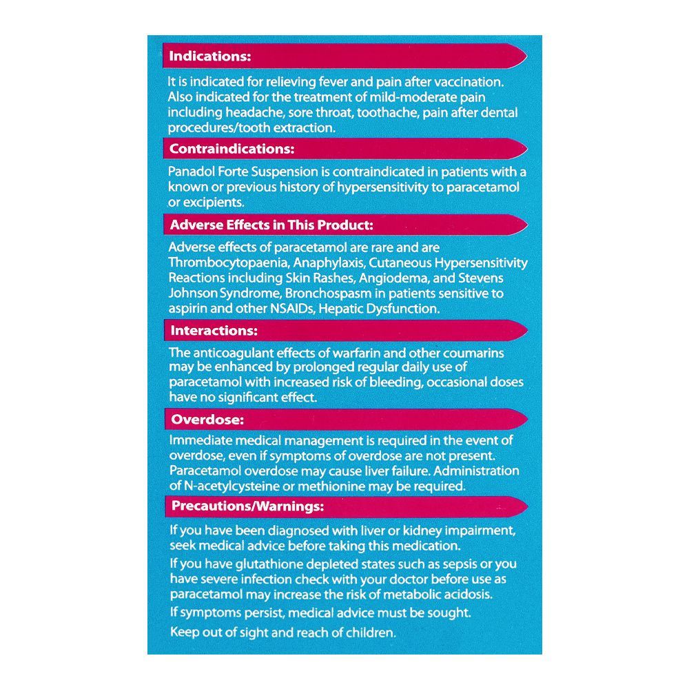 Buy GSK Panadol Forte Suspension, 90ml Online at Special Price in ...