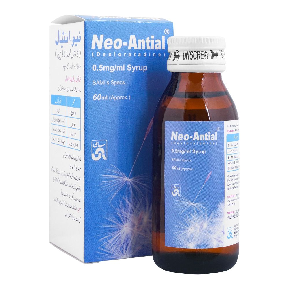 Purchase Sami Pharmaceuticals Neo-Antial Syrup, 60ml Online at Special Price in Pakistan - Naheed.pk