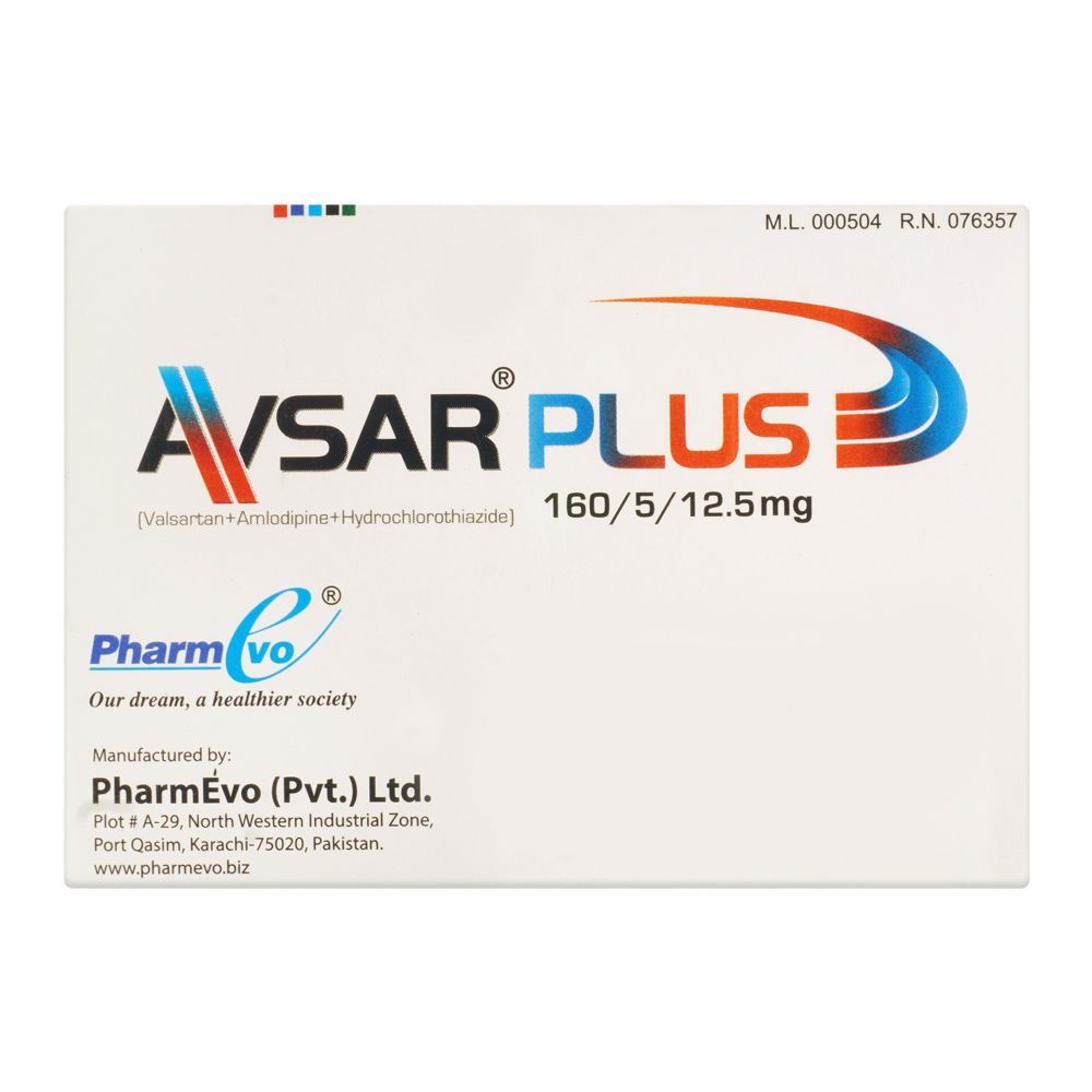 Purchase PharmEvo Avsar Plus Tablet, 160/5/12.5mg, 28-Pack Online at ...