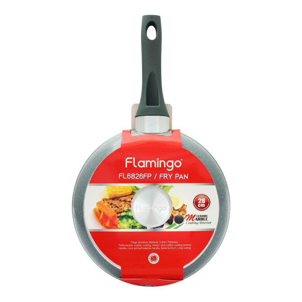 Purchase Flamingo Ceramic Marble Coating Non-Stick Frying Pan, 26cm, FL ...