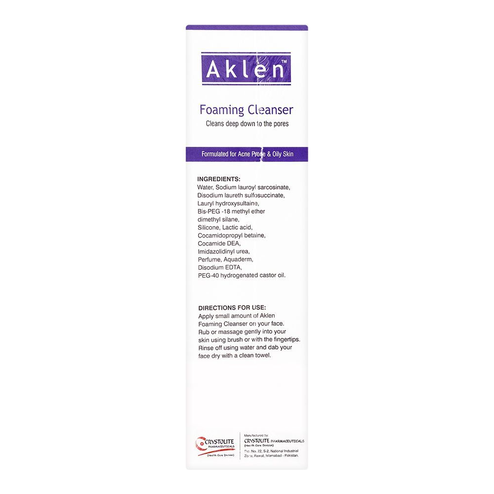 Purchase Crystolite Pharmaceuticals Aklen Foaming Cleanser, For Acne ...