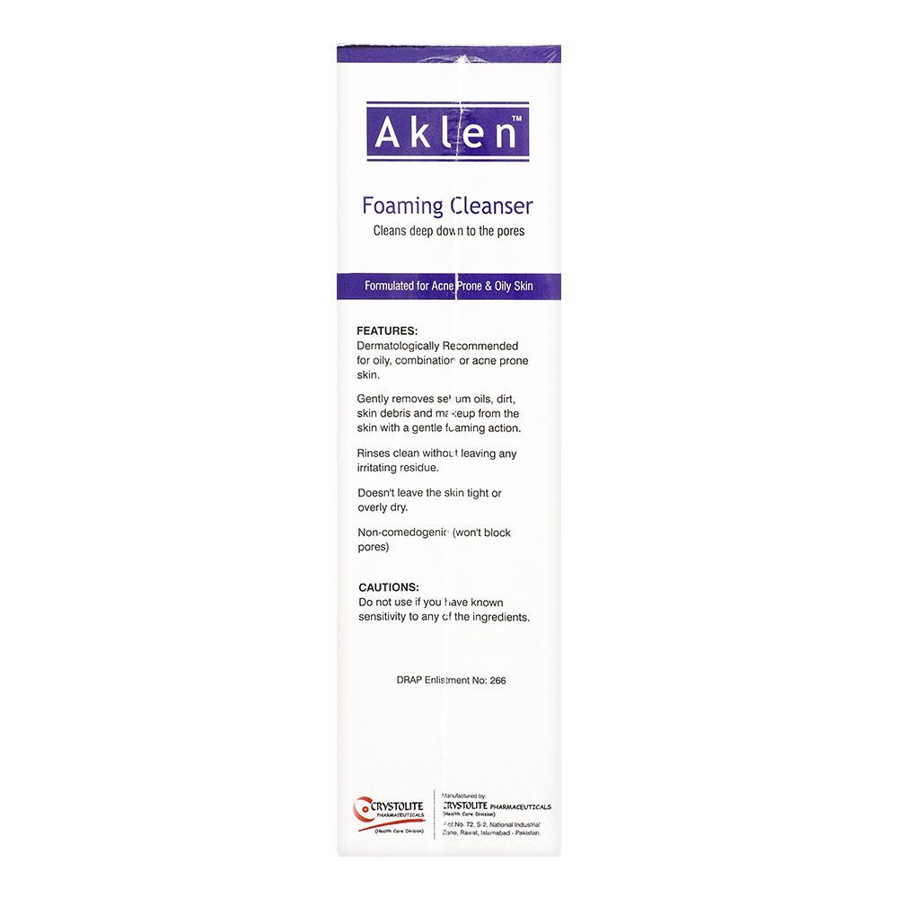 Purchase Crystolite Pharmaceuticals Aklen Foaming Cleanser, For Acne ...