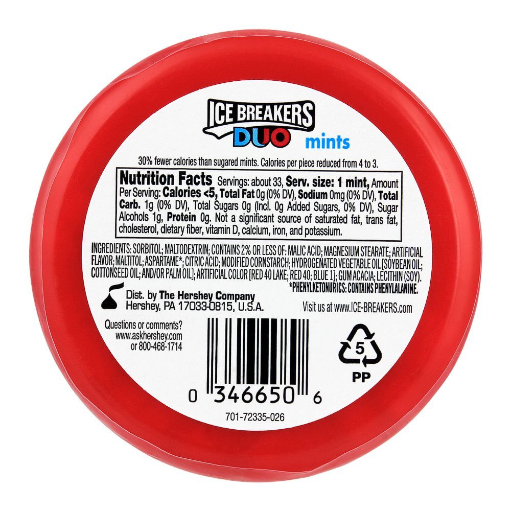 Purchase Ice Breakers Duo Fruit + Cool Strawberry Mints, Sugar Free ...