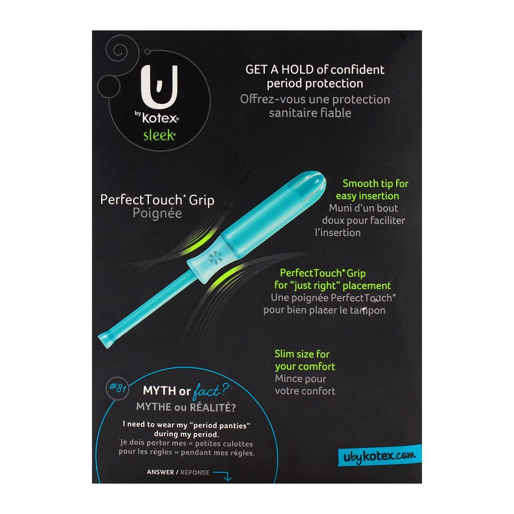 Purchase U By Kotex Sleek Super Unscented Tampons 36-Pack Online at ...