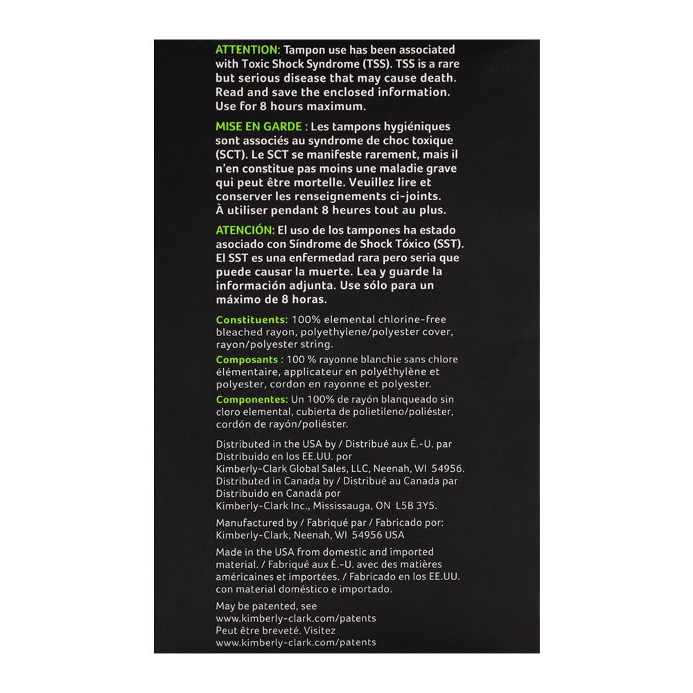 Purchase U By Kotex Sleek Super Unscented Tampons 36-Pack Online at ...