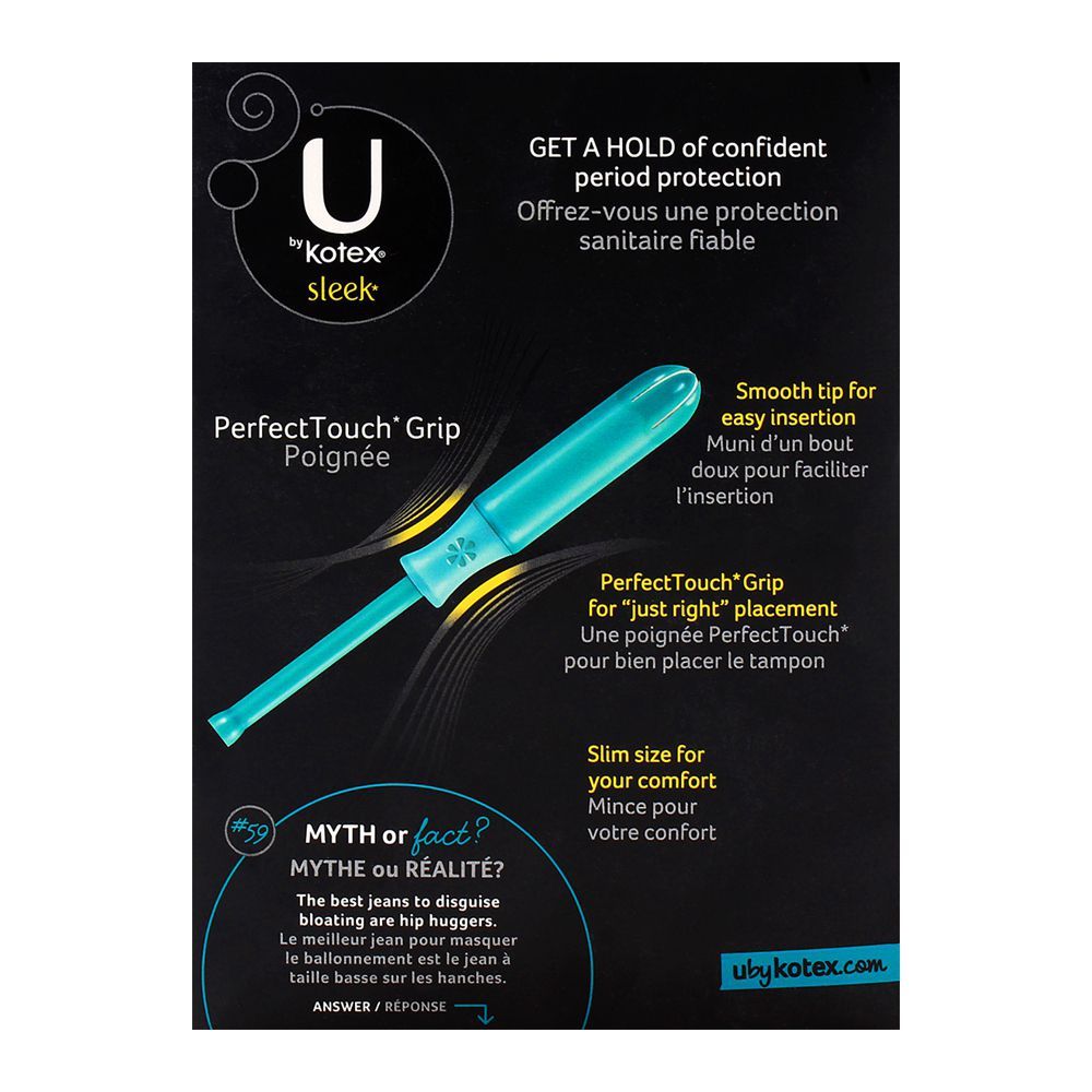 Buy U By Kotex Sleek Regular Unscented Tampons 36-Pack Online at Best ...