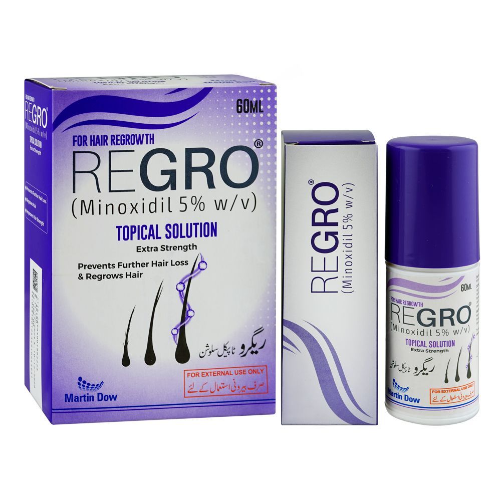 ReGro Topical Hair Regrowth Solution (Minoxidil 5%), 60ml
