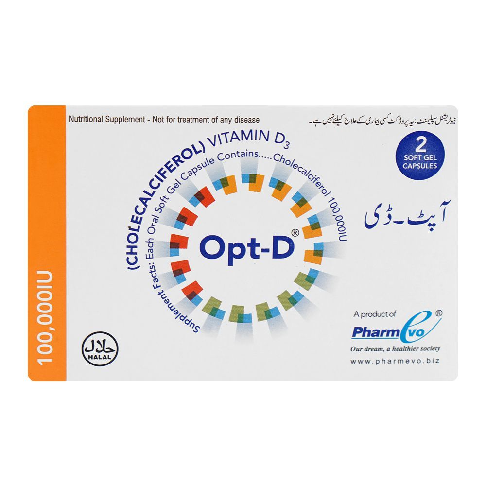 Opt-D Capsules 100,000IU, Box (2 Capsules)
