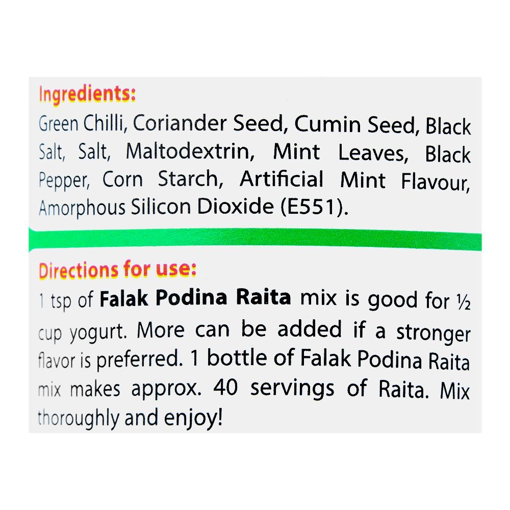 Order "Falak Podina Raita Mix, 80g" Online at Best Price in Pakistan ...