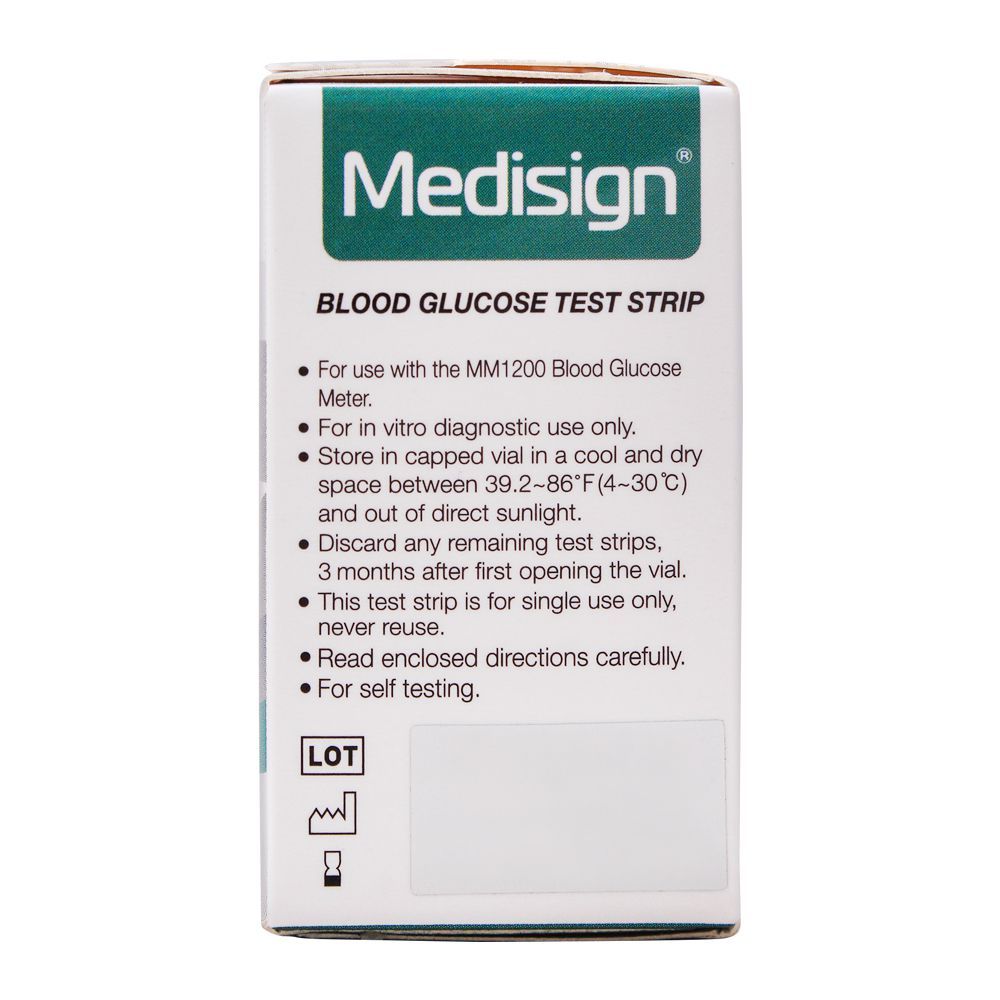 Purchase Medisign Plus Blood Glucose Test Strips, 25 Count, For MM1200 ...