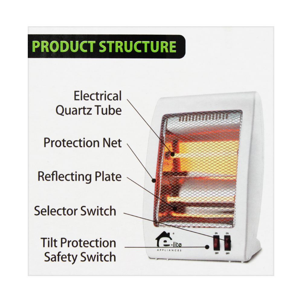 Buy E-Lite Quartz Heater, 400W/800W, EQH-80Y4 Online at Best Price in ...