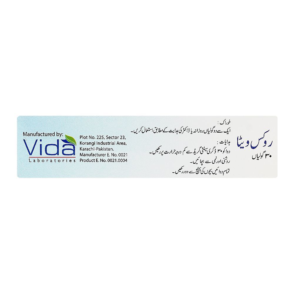 Vida Laboratories Roxvita Multivitamin Tablet, 30-Pack
