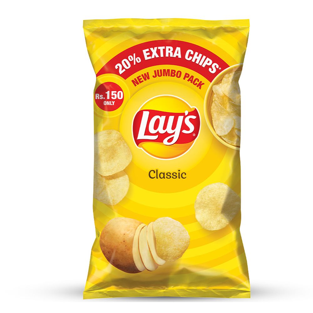 Buy Lay's Classic Salted Chips, New Jumbo Pack, 120g Online at Special ...