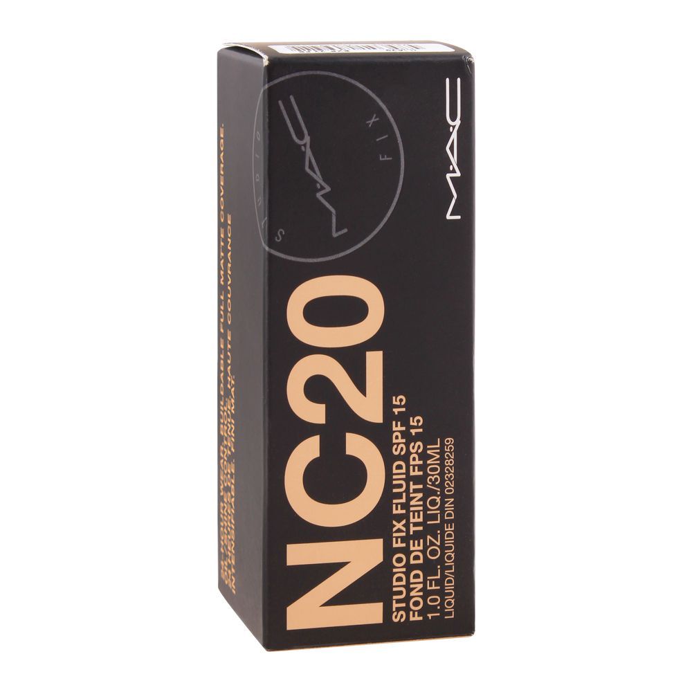 Order MAC Studio Fix Fluid Foundation SPF 15, NC20 Online at Special ...