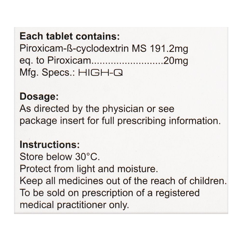 Purchase High-Q Pharmaceuticals Pytex Tablet, 20mg, 20-Pack Online at ...