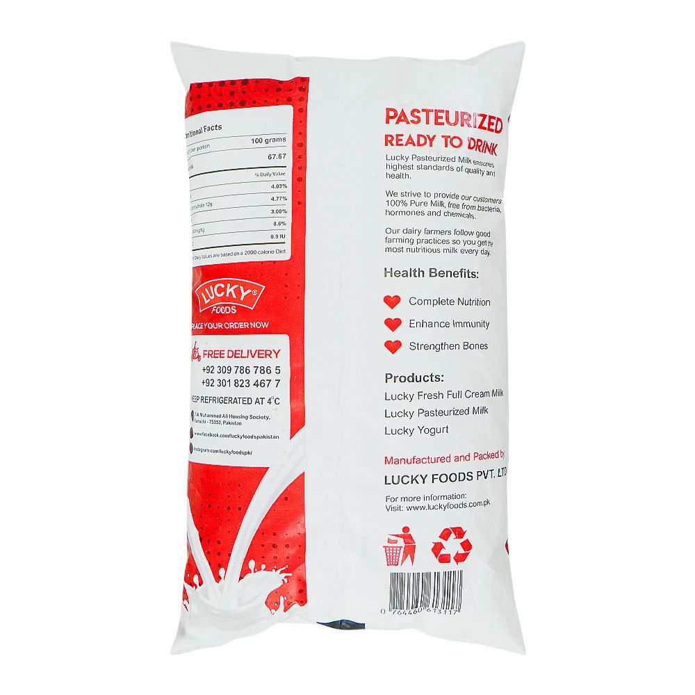 Buy Lucky Milk Pasteurized, Ready To Drink, 1 Liter Pouch Online at ...