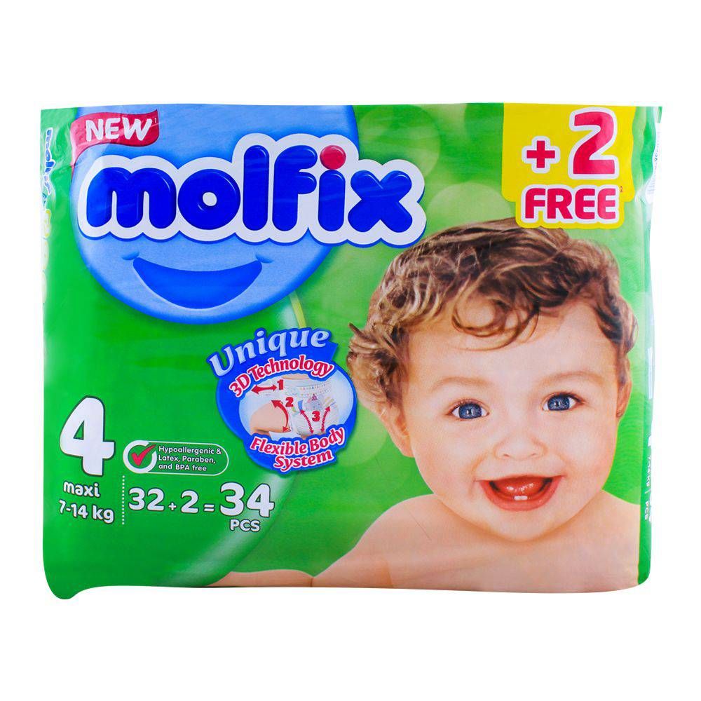 Purchase Molfix 4 Maxi 7-14 KG, 32+2 Pack Online at Best Price in ...