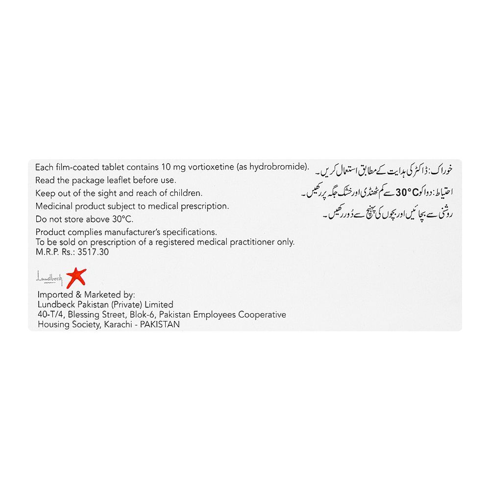 Order Brintellix Tablets, 10mg Box (14 Tablets) Online at Special Price ...