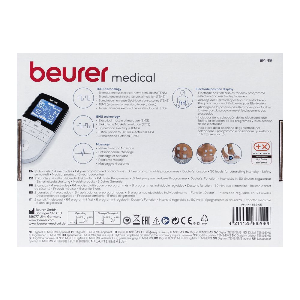 Buy Beurer Handheld Digital TENS/EMS Machine, EM-49 Online at Special ...