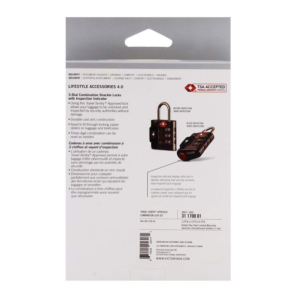Purchase Victorinox Travel Sentry Combination Lock Set - 31170001 ...