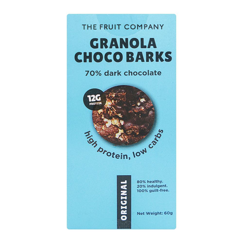 Buy The Fruit Company Granola Choco Barks 70% Dark Chocolate, 60g ...