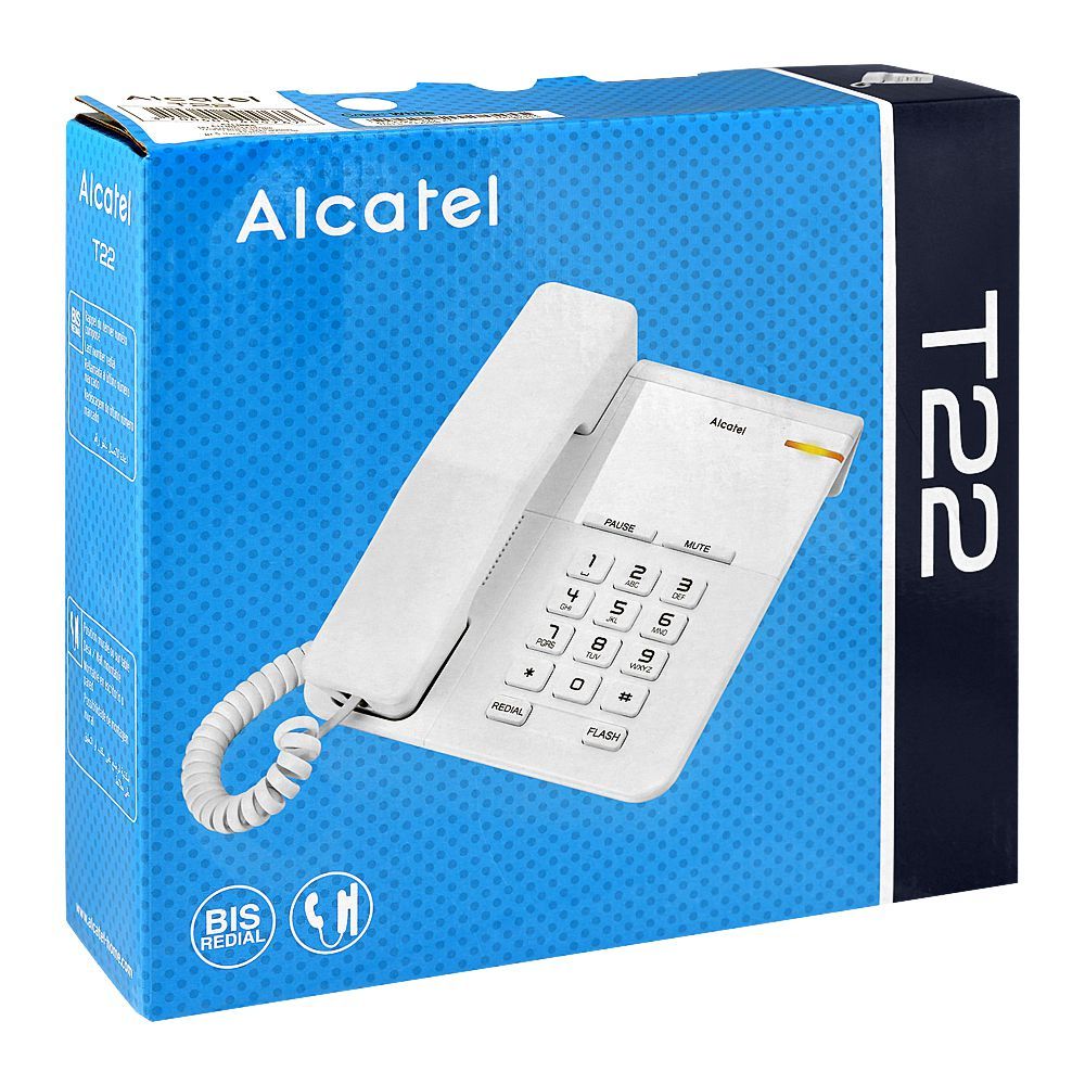 Alcatel Corded Telephone, White, T22-EX