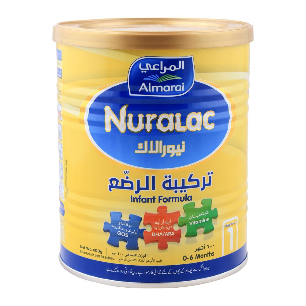 Buy Almarai Nuralac No. 1 Infant Formula-, 0-6 months, 400g Online at ...