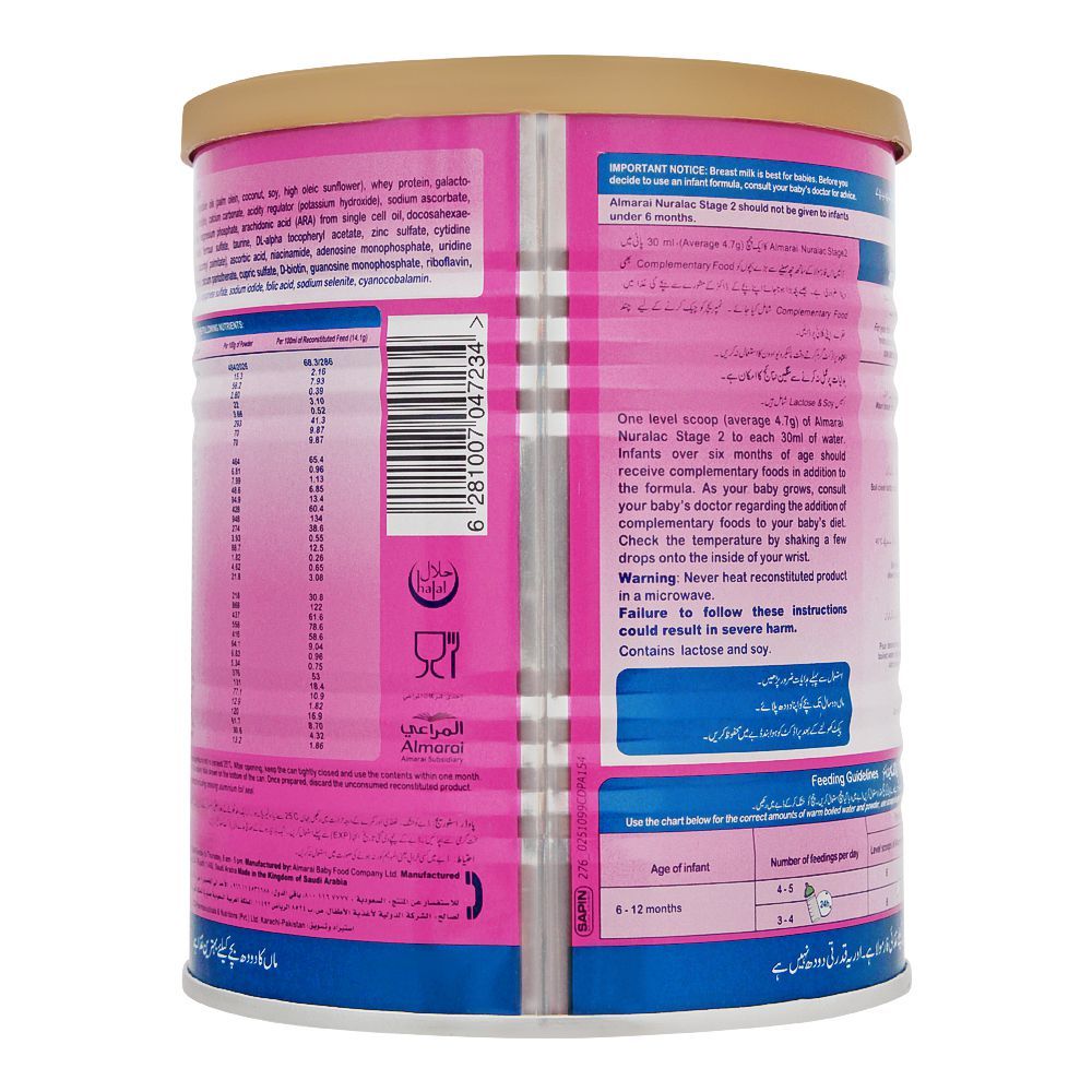 Order Almarai Nuralac No. 2, Follow-on Formula, 6-12 Months, 400g ...
