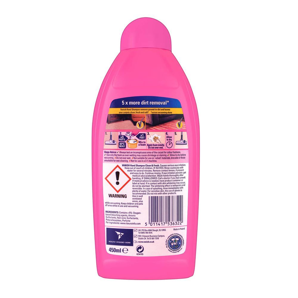 Purchase Vanish Hand Shampoo Carpet Cleaner, 450ml Online at Best Price ...