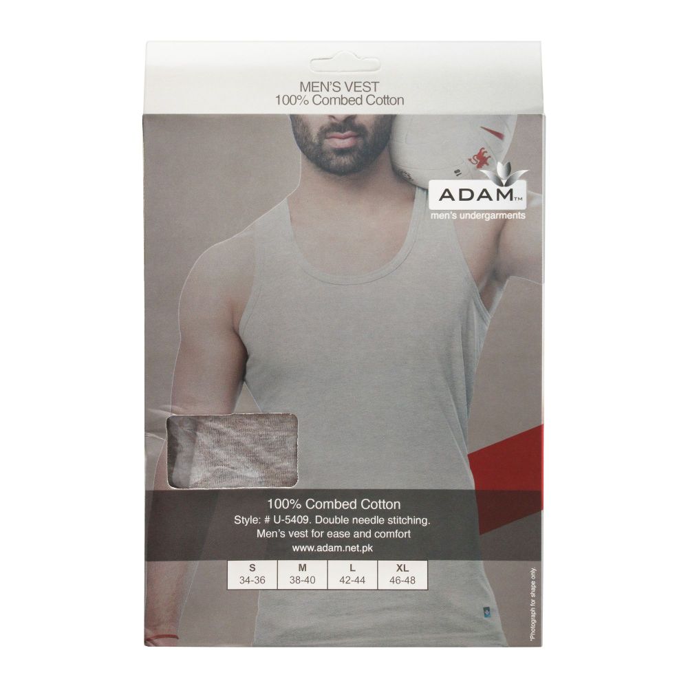 Buy Adam Men's Vest, 1 Pack, Grey, 5409 Online at Best Price in ...