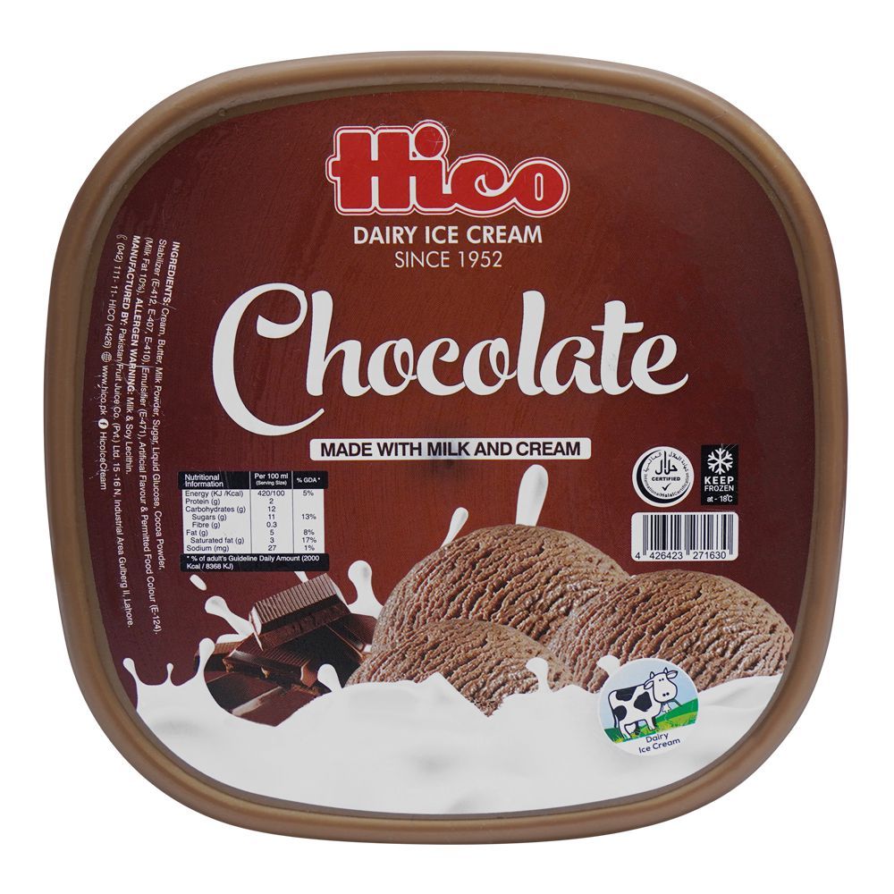 Order Hico Chocolate Icecream Tub, 1.5 Liter Online at Special Price in ...