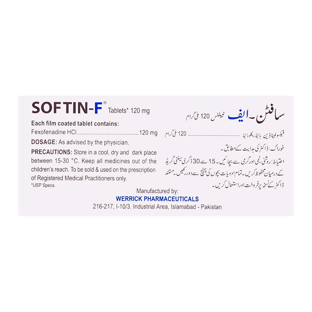Order Werrick Pharmaceuticals Softin-F Tablet, 120mg, 10-Pack Online at ...