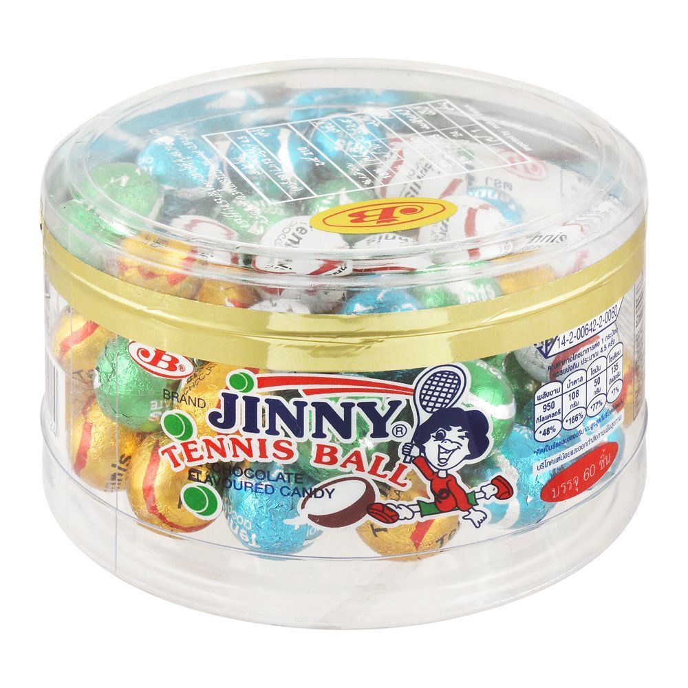 Buy Jinny Tennis Ball Chocolate Flavored Candy, 180g Online at Best ...