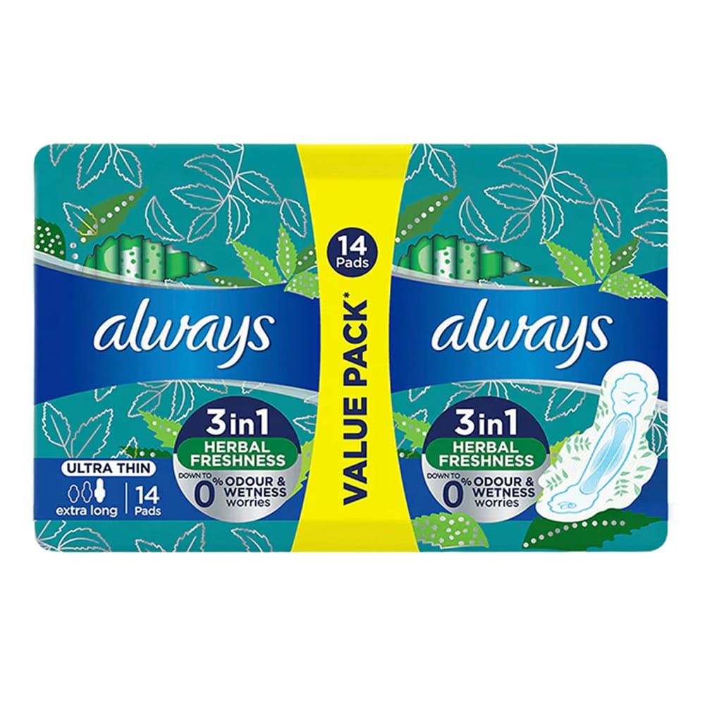 Buy Always Ultra Extra Long Gel Core Pads, 14 Pads Value Pack Online at ...