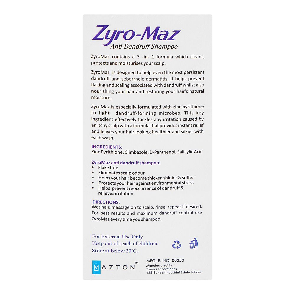 Zyro-Max Anti-Dandruff Shampoo, 100ml