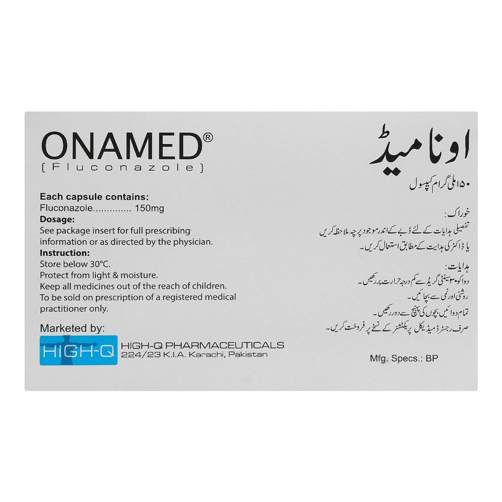 Purchase High-Q Pharmaceuticals Onamed Capsule, 150mg, 1-Pack Online at ...