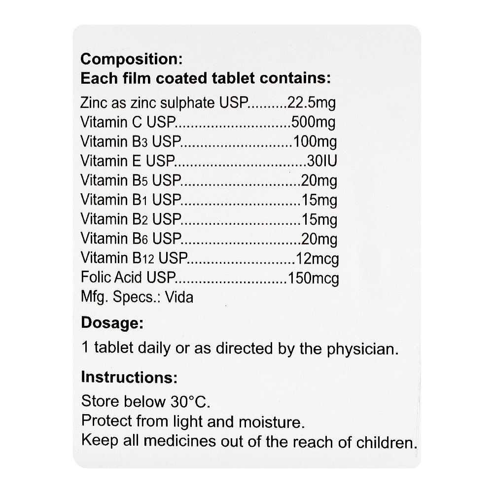Amson Vaccines & Pharma Vida-Z Tablet, 30-Pack