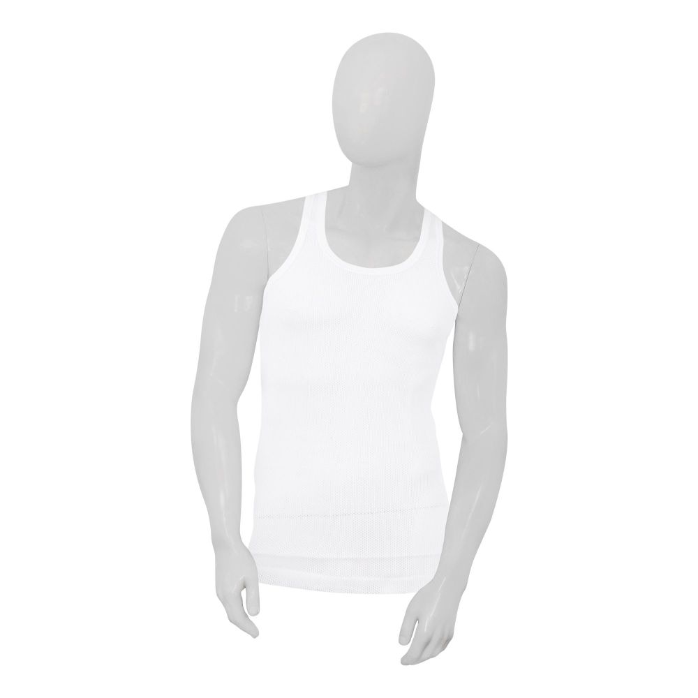 Lily Luxury Net Vest For Men, Sandoo, White