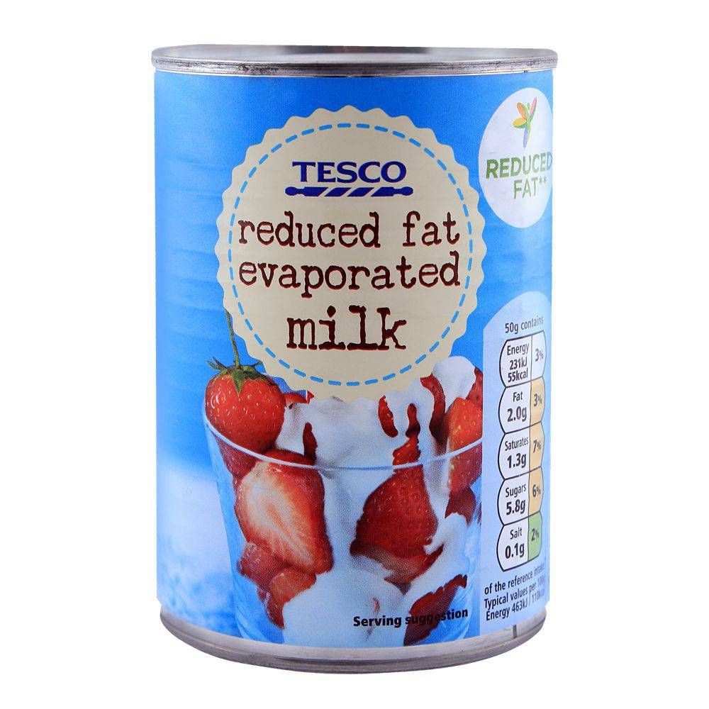 Buy Tesco Reduced Fat Evaporated Semi-Skimmed Milk 410g Online at Best ...