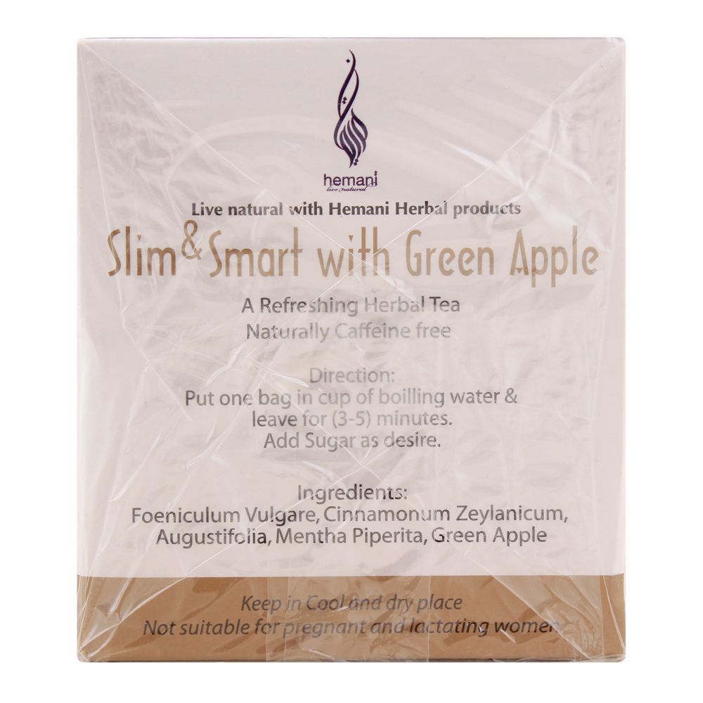 Buy Hemani Slim & Smart Green Apple Herbal Tea Bags, 20-Pack Online at ...
