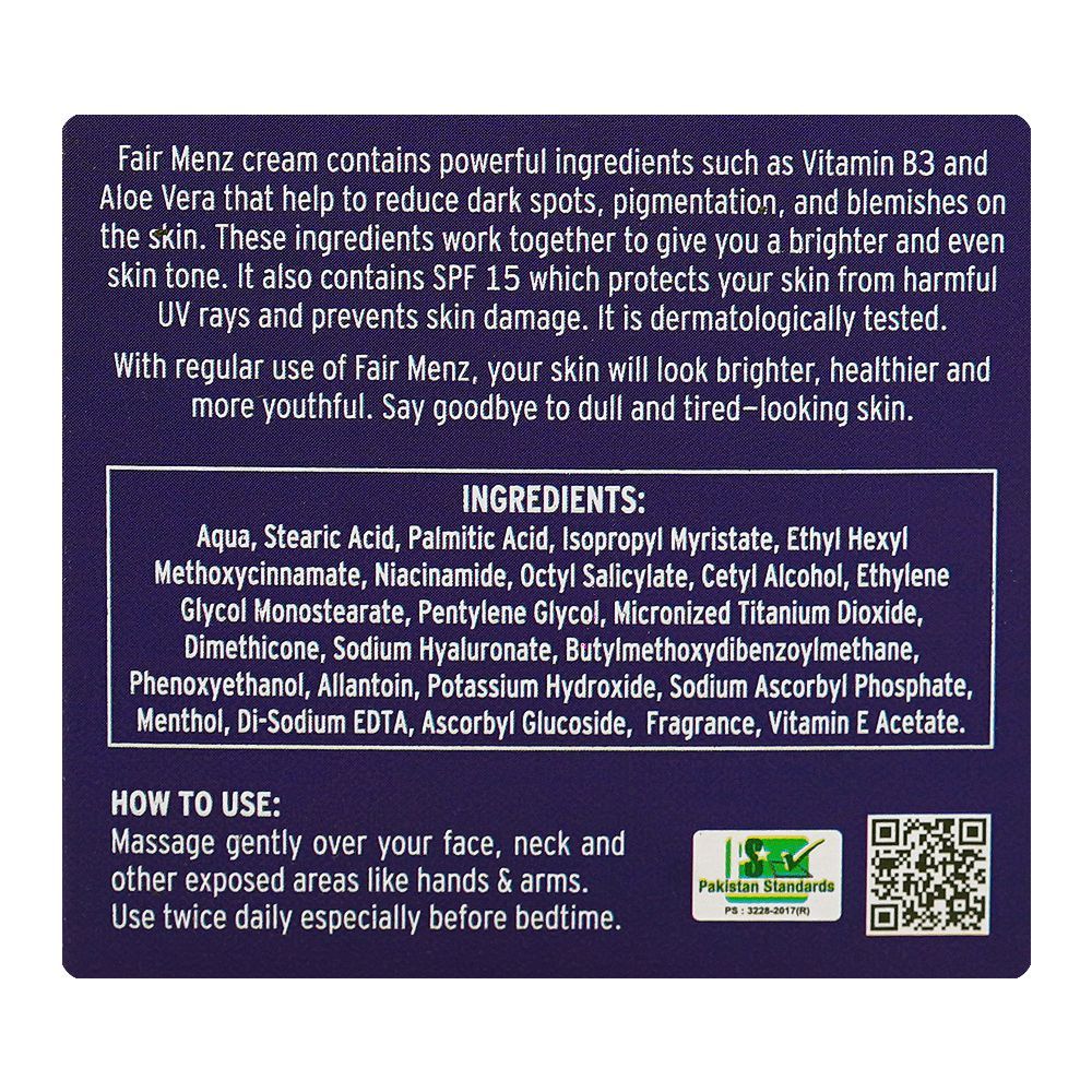 Fair Menz Fairness Cream, SPF15, 70ml