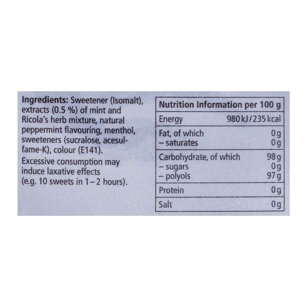 Buy Ricola Bracing Glacier Peppermint Sugar Free Swiss Herbal Drops ...