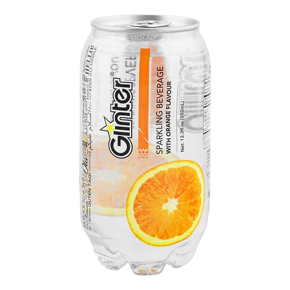 Glinter Orange Sparkling Drink Can, 350ml