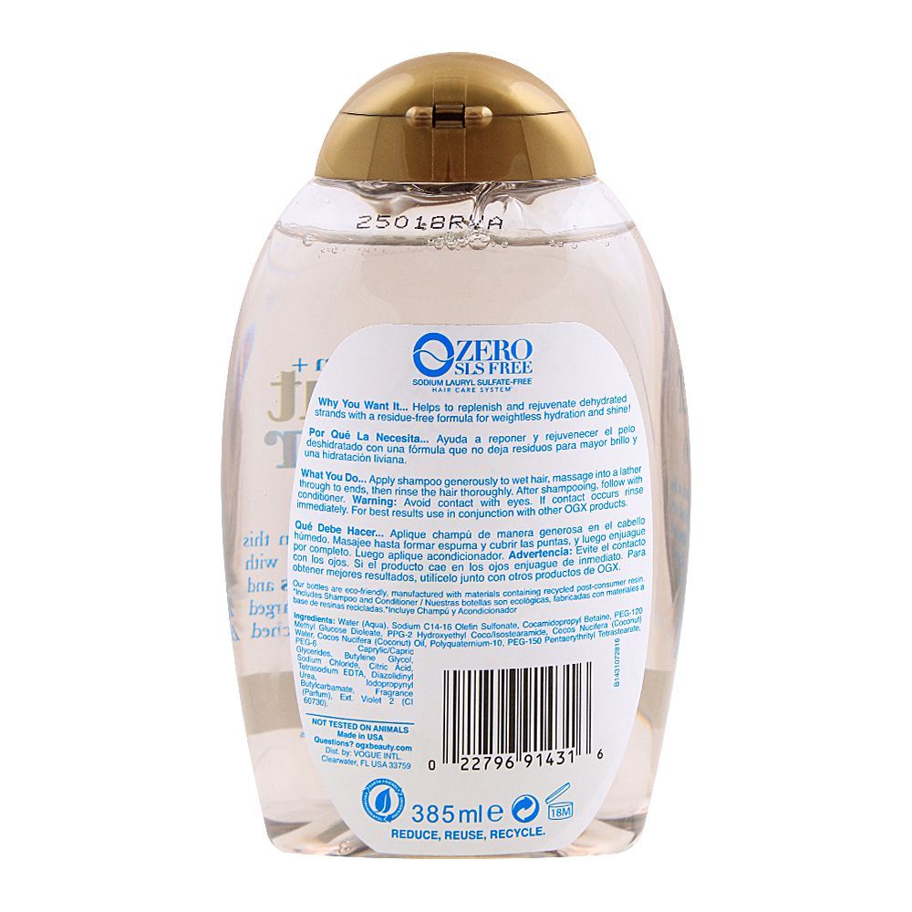 Purchase OGX Weightless Hydration + Coconut Water Shampoo 385ml Online ...