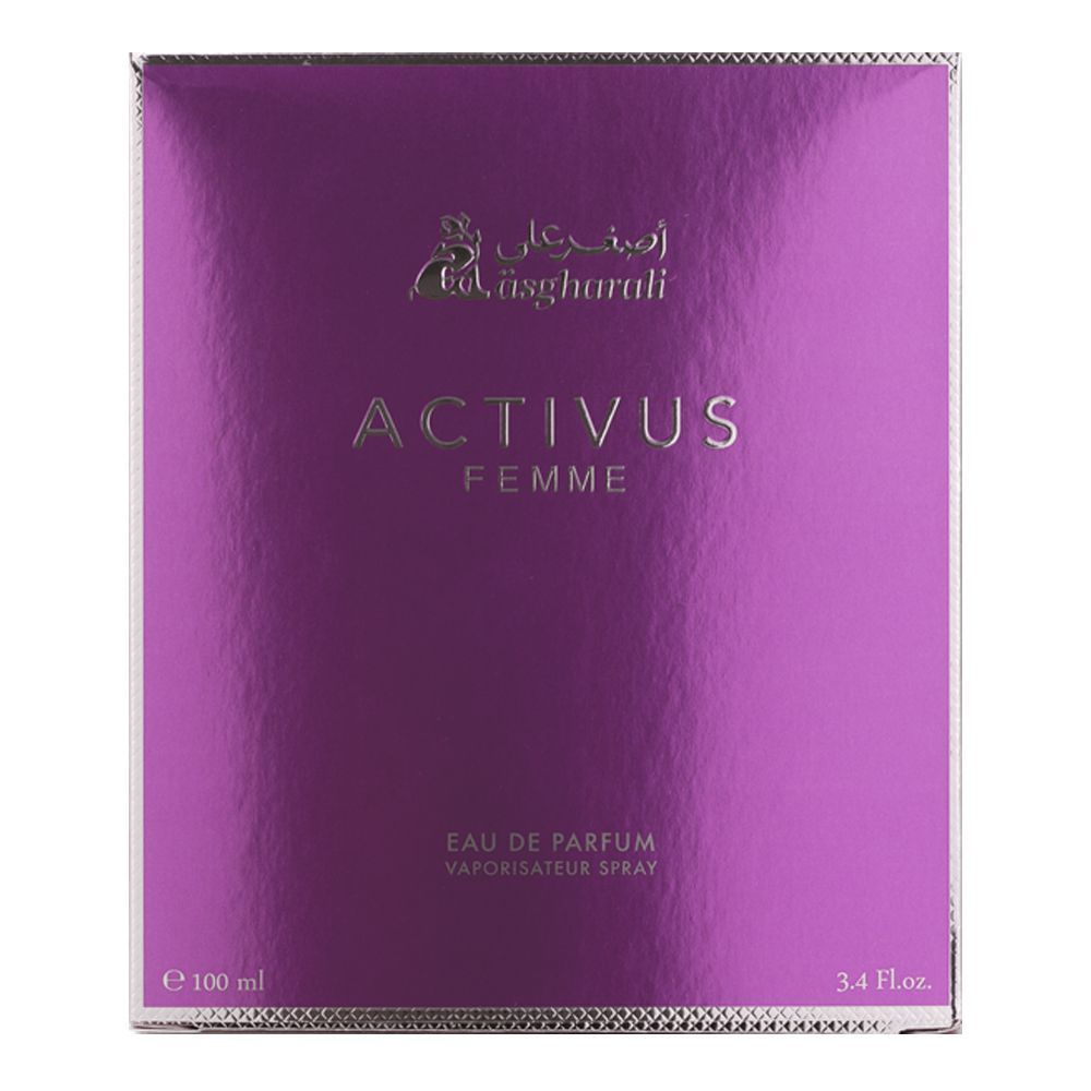 Buy Asgharali Activus Feme Eau De Parfum, Fragrance For Women, 100ml ...