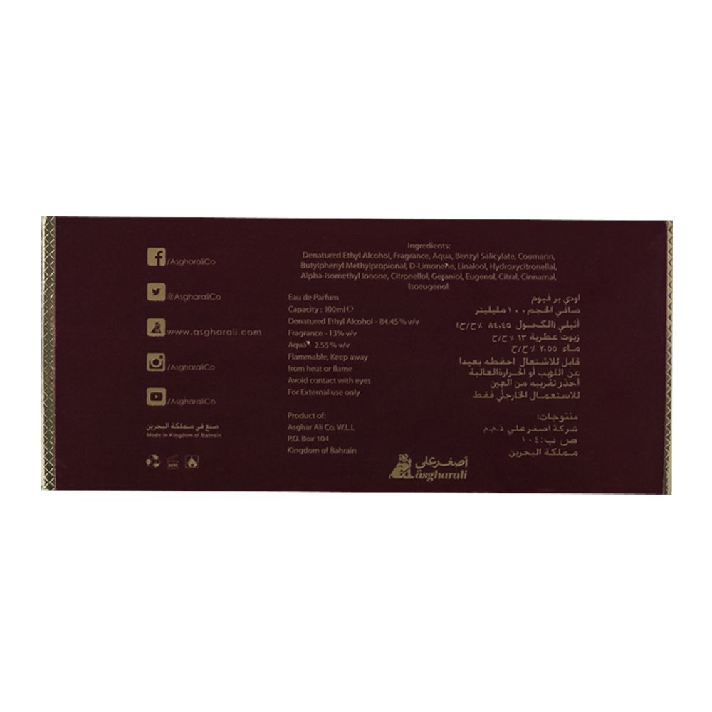 Order Asgharali Activus Homme Eau De Parfum, Fragrance For Men, 100ml ...