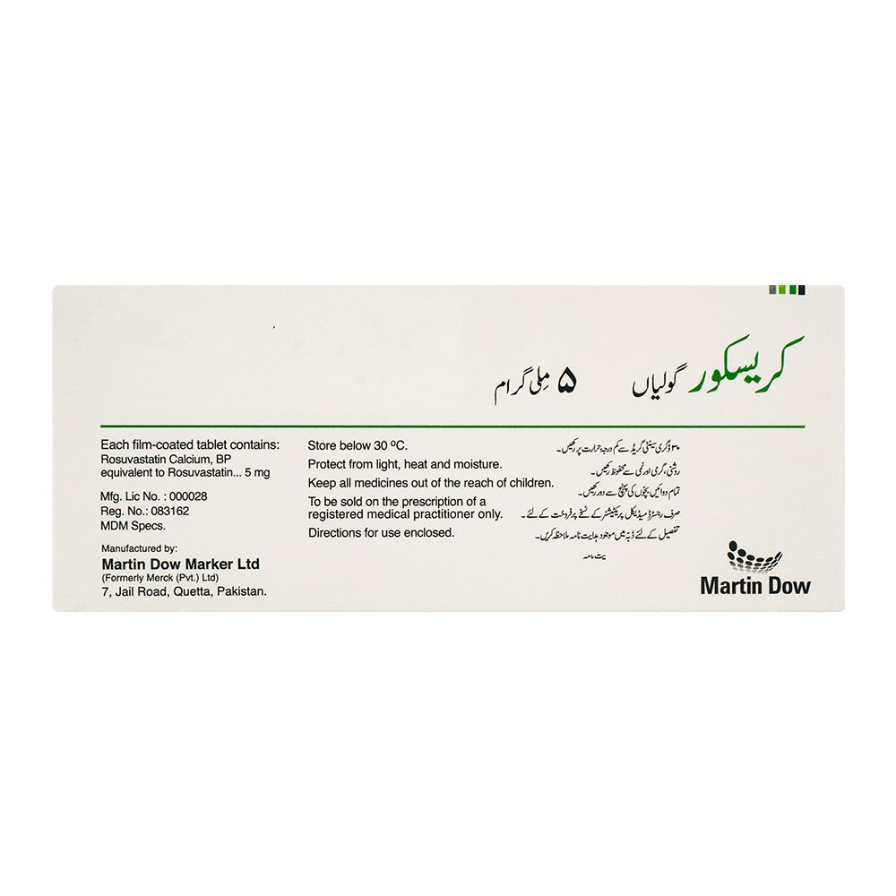 Order Martin Dow Crescor Tablet, 5mg, 10-Pack Online at Special Price ...