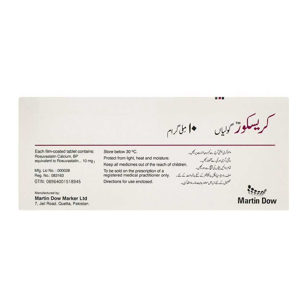 Buy Martin Dow Crescor Tablet, 10mg, 10-Pack Online at Special Price in ...